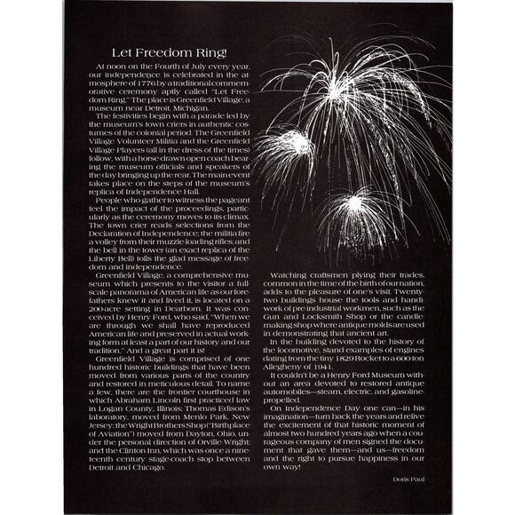 None and/or Unknown | Other | Let Freedom Ring Doris Paul 97s Poem ...